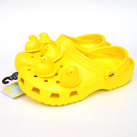 CROCS | Shoes | Peeps X Crocs Yellow Classic Clog Slide On Sandal ...